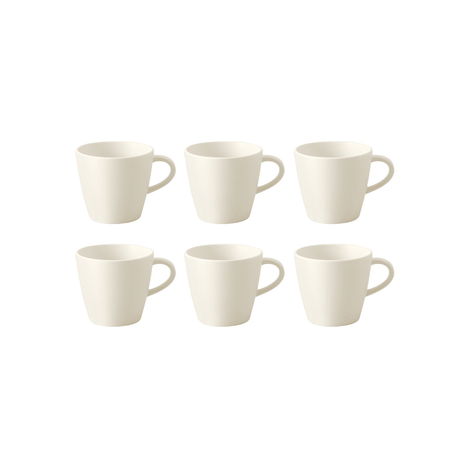 Villeroy & Boch Tasse »Manufacture Rock Kaffeetasse 150 ml 6er Set«, Porzellan