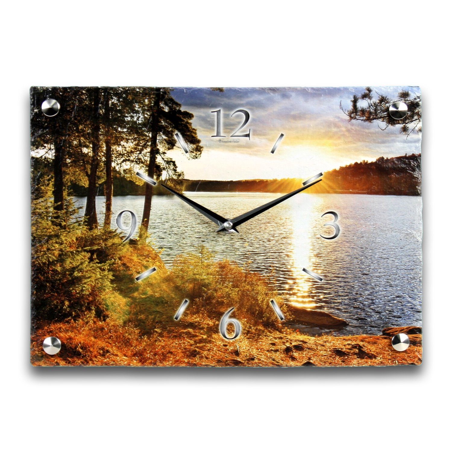 Kreative Feder Wanduhr See Designer Wanduhr Lautlose Funkuhr Oder