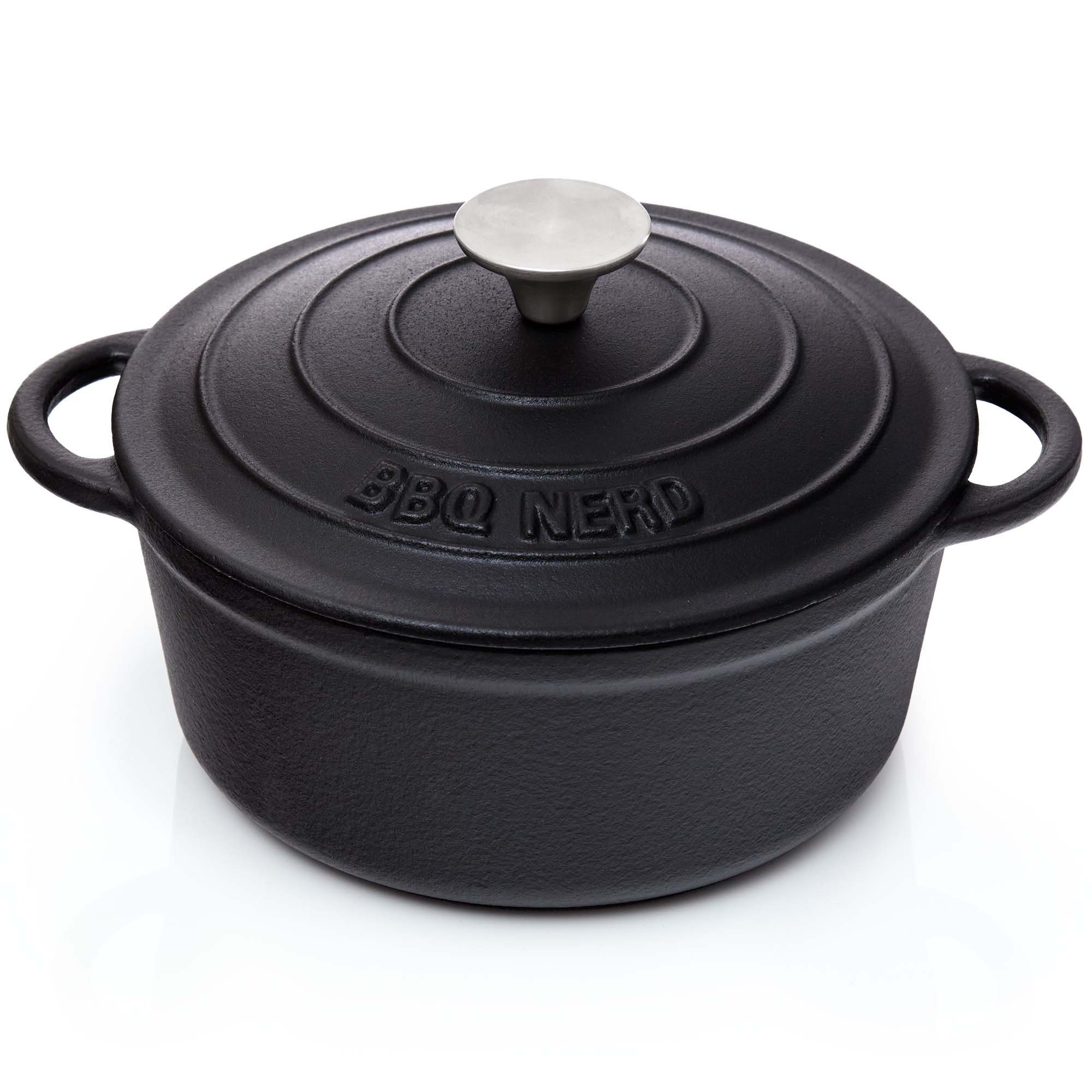 Bbq Nerd Bräter Gusseisen Bräter Deckel Bratentopf Kochtopf