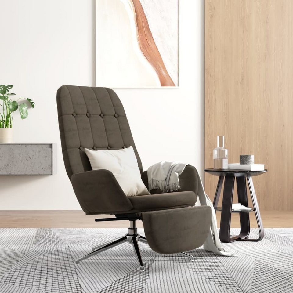 Vidaxl Sessel Relaxsessel Mit Fußstütze Dunkelgrau Mikrofasergewebe Online Kaufen Otto