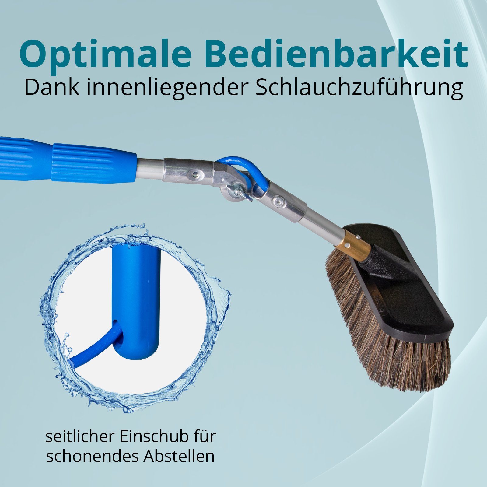 BoomDing Reinigungsbürste Teleskopstange mit Wasseranschluss 8 Meter ...