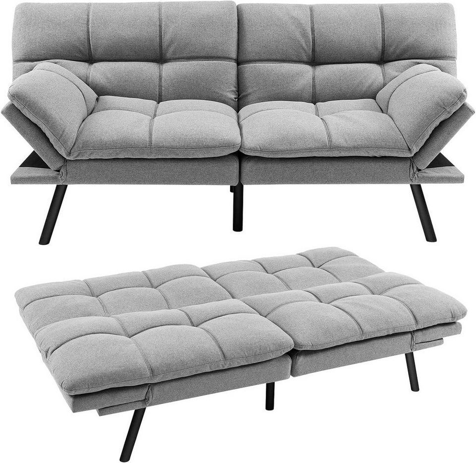 Komfotteu Schlafsofa Klappsofa Rückenlehne Neigbar 105°145°180° 182
