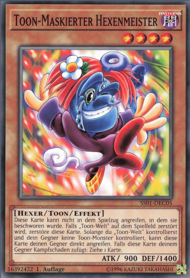 Recollectibles Sammelkarte Yugioh Karte Toon Maskierter Hexenmeister