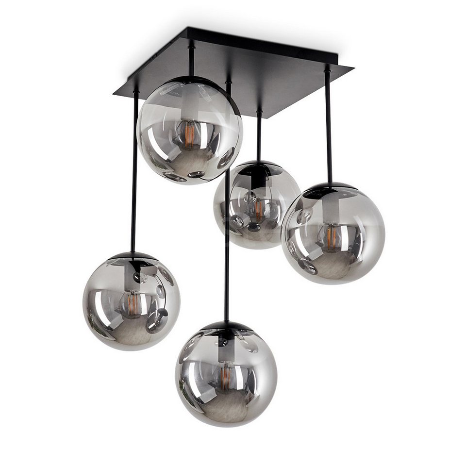 Hofstein Deckenleuchte Soverzene Moderne Deckenlampe Aus Metallglas