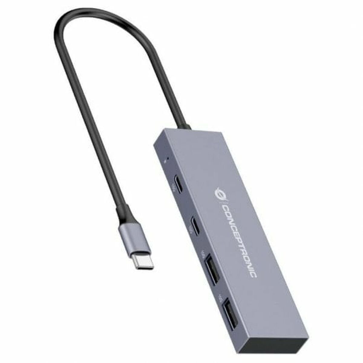 Conceptronic USB-Verteiler, Hub USB Conceptronic HUBBIES13G Grau (1 Stück)
