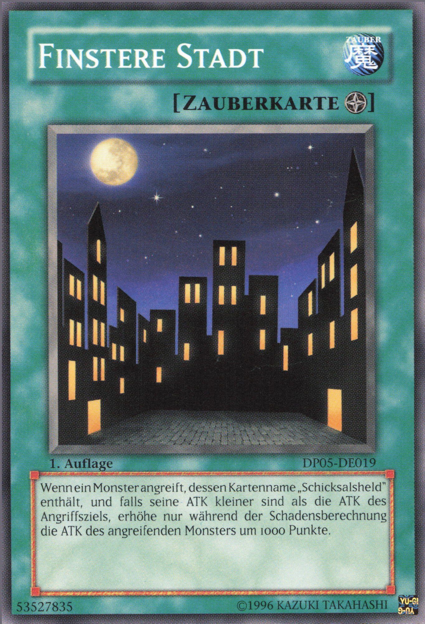 Recollectibles Sammelkarte Yugioh Karte Finstere Stadt Yu Gi Oh Karte