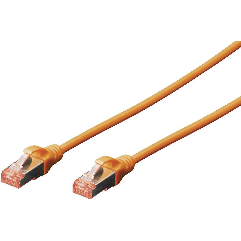 Digitus Digitus DK-1644-010/OR RJ45 Netzwerkkabel, Patchkabel CAT 6 S/FTP 1.00 LAN-Kabel, (1.00 cm)