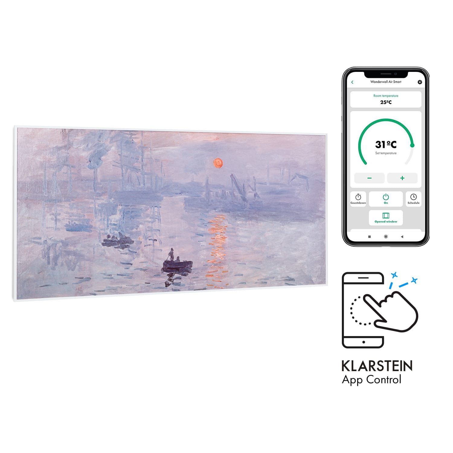 Klarstein Heizkörper Wonderwall Air Art Smart Infrarotheizung 120x60cm