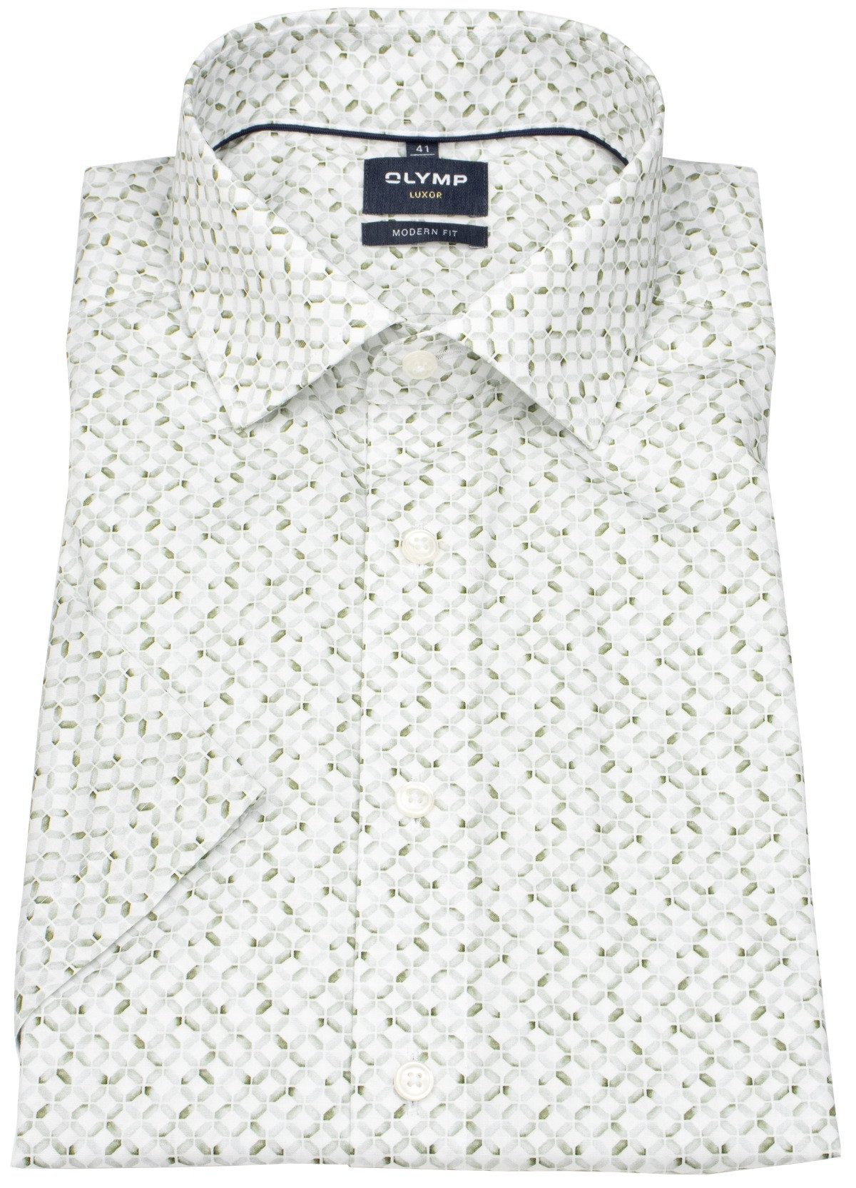 OLYMP Kurzarmhemd Modern Fit leicht tailliert bügelfrei Kentkragen, Artikelnummer: 1255 72 47