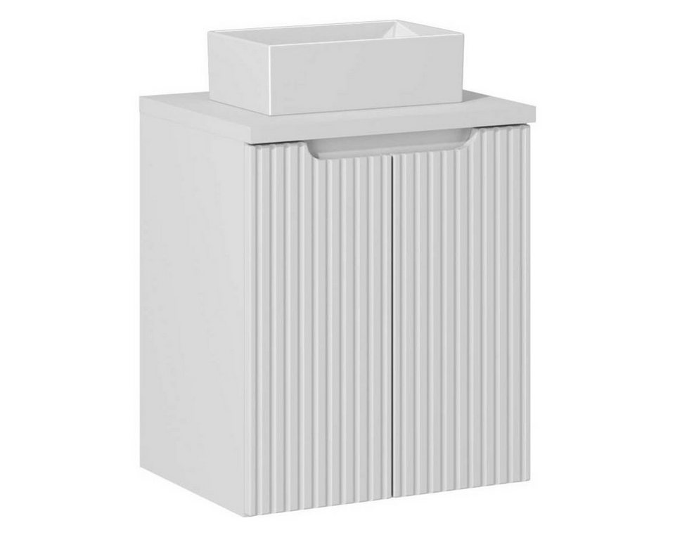 Einfachgutemoebel Waschtisch Set Bad Waschplatz Iluna White 50cm Mit