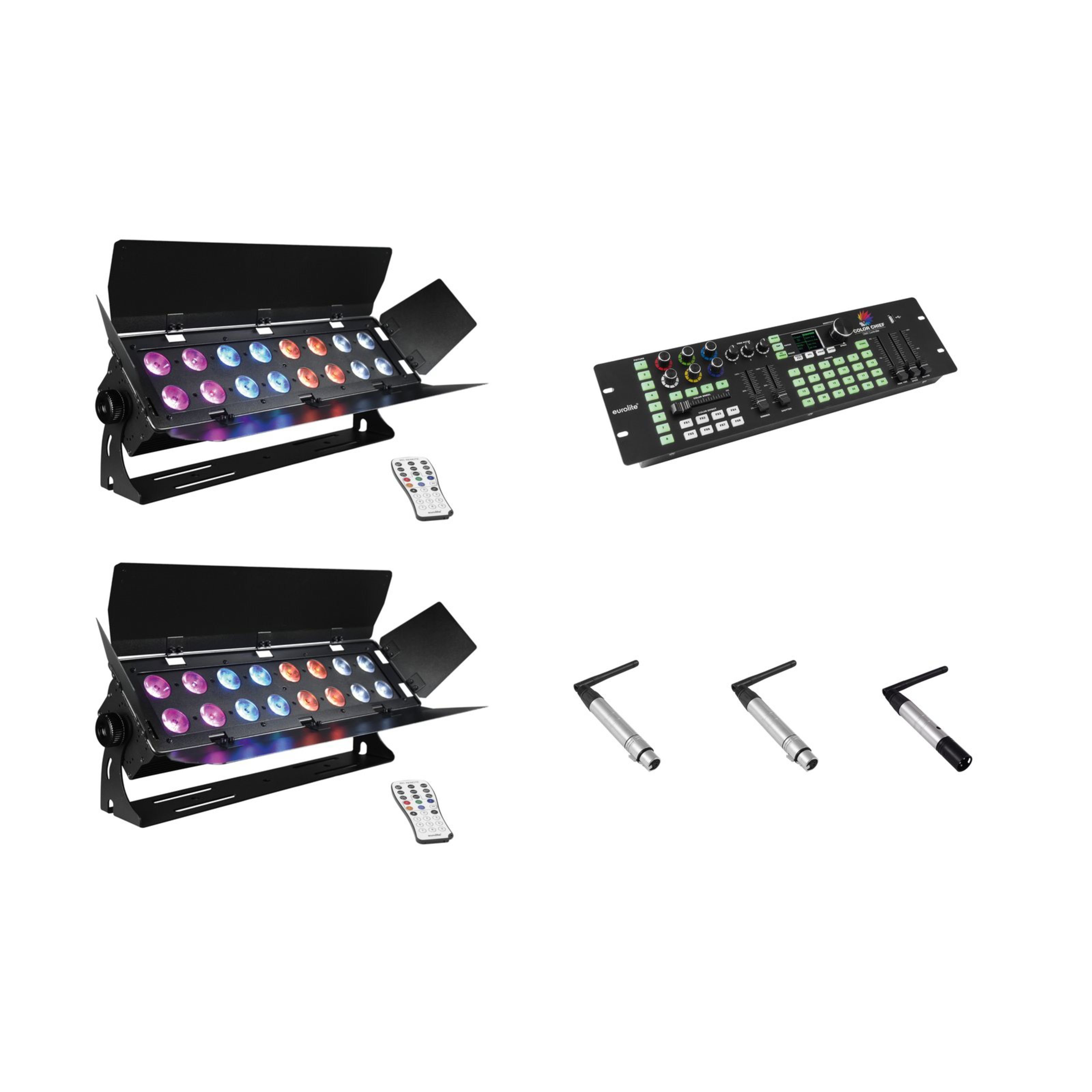 EUROLITE LED Scheinwerfer, Stage Panel 16 - Set - LED Scheinwerfer Set