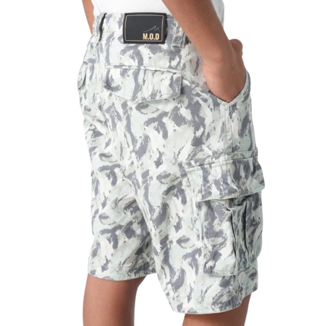 Miracle of Denim Cargoshorts Ezra Caledon Green Allover Camouflage ...