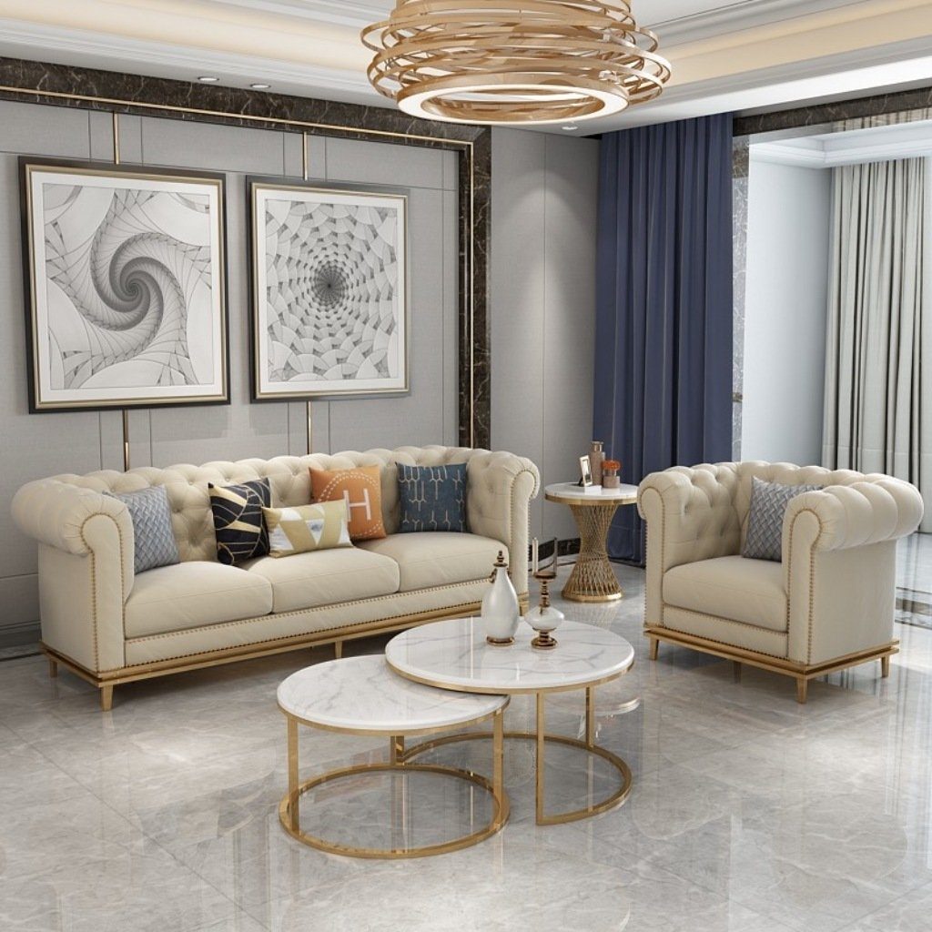 JVmoebel Wohnzimmer-Set, Sofa Sofagarnitur 3+1 Sitzer Set Design ...