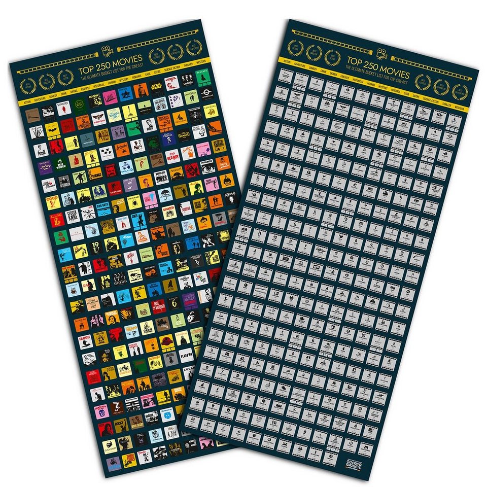 Goods Gadgets Poster Top 250 Movie Bucket List XXL Scratch Poster goods-gadgets-poster-top-250-movie-bucket-list-xxl-scratch-poster
