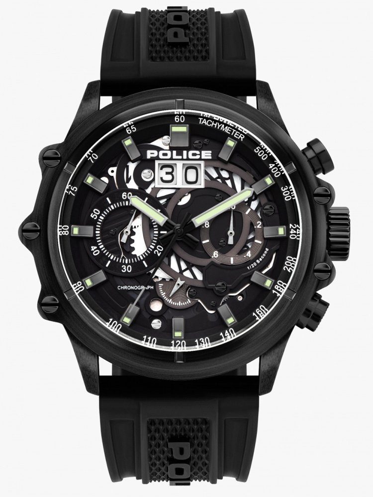 Police Quarzuhr Police PL16018JSB.02P Luang Chronograph 48mm 10ATM