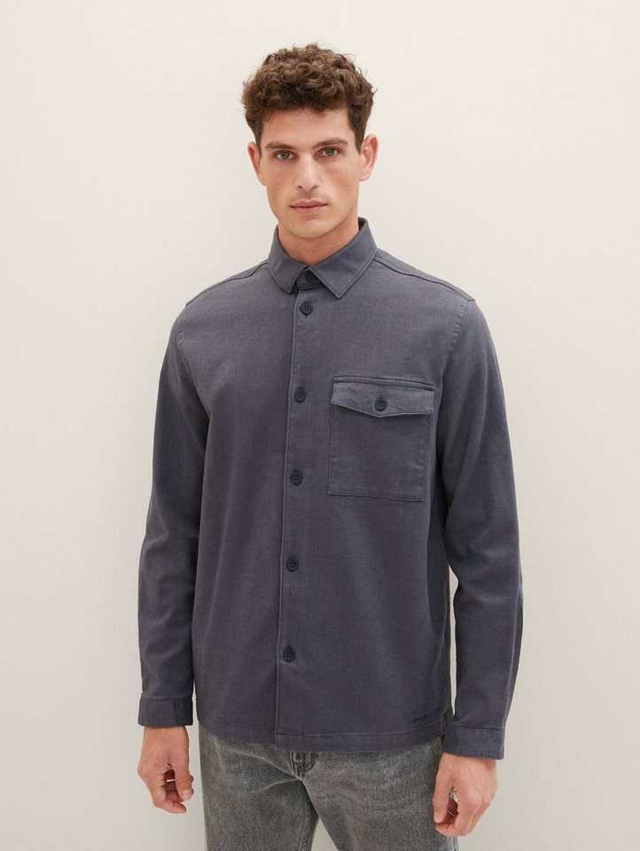 Tom Tailor Langarmhemd Hemdjacke Mit Brusttasche Otto