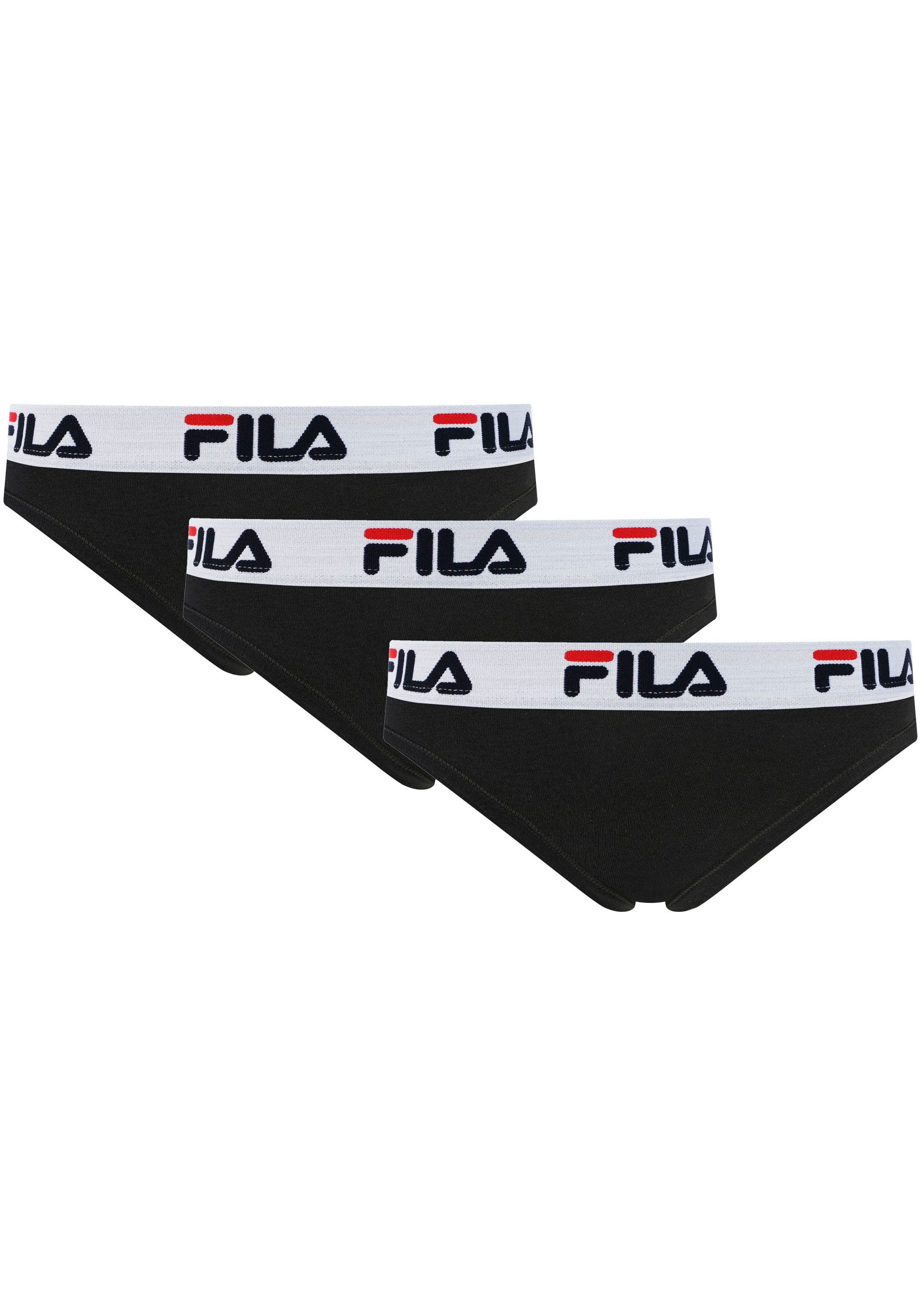 Fila String (3er Pack) Woman String 3er Pack, Logobund, schwarz