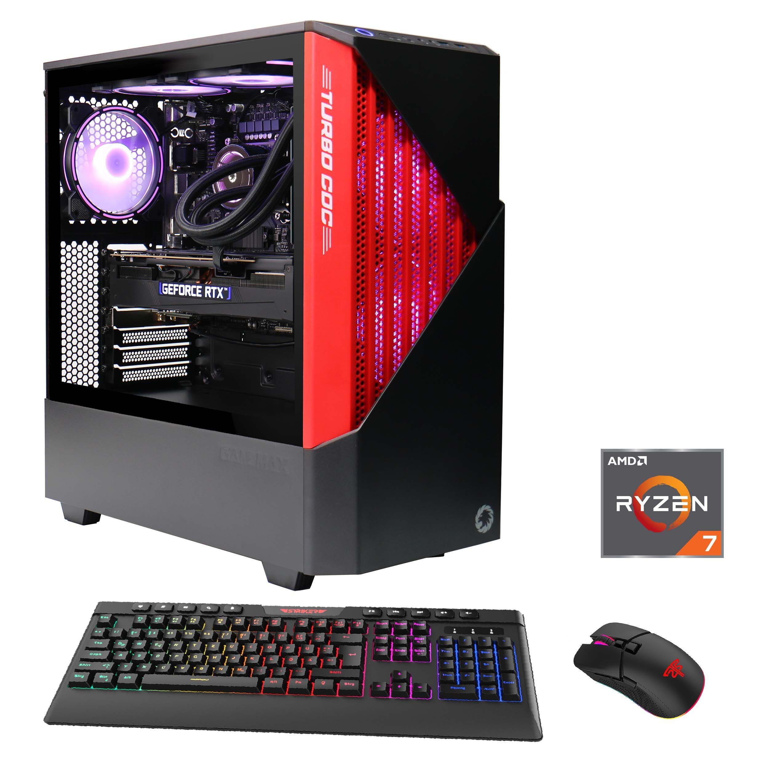 GAMEMAX Contac BR 7039 Gaming-PC (AMD Ryzen 7 7700X, RTX 4080, 32 GB RAM, 1000 GB SSD ...
