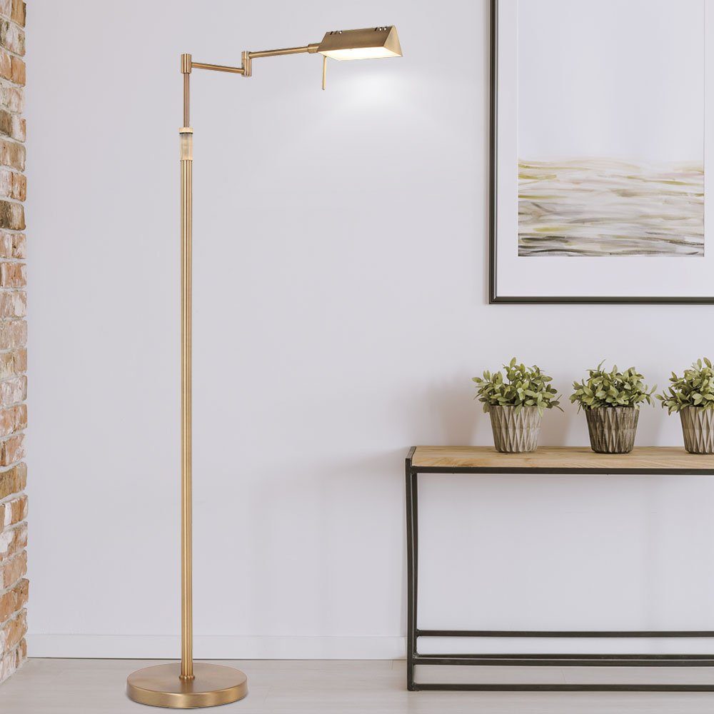 Etc Shop Stehlampe Led Steh Lampe Bronze Gebürstet Industrie Stil Wohn