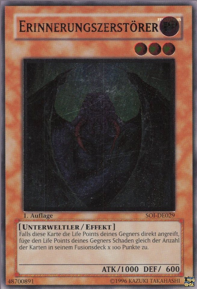 Recollectibles Sammelkarte Yugioh Karte Erinnerungszerstörer V 2