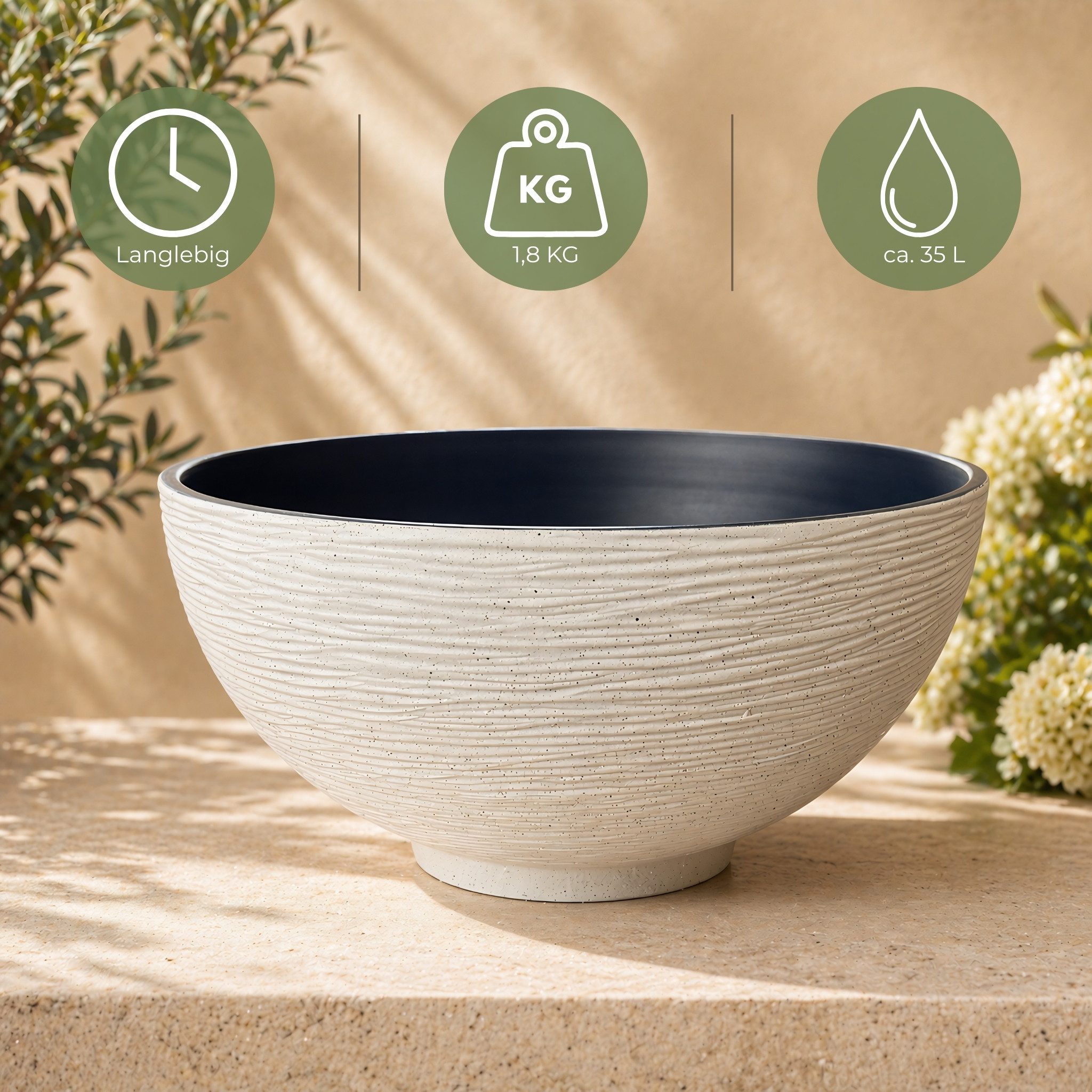 matches21 HOME & HOBBY Wasserspiel Solar LED Brunnen Set inkl. Akku ...