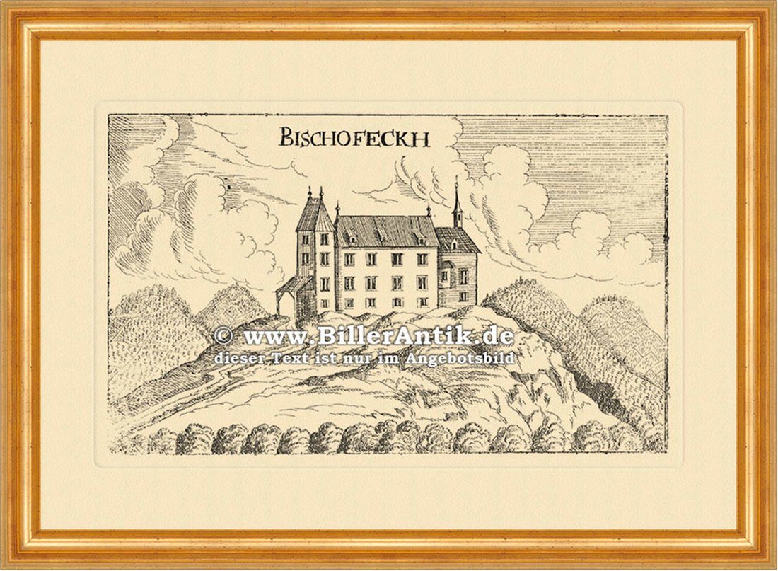 BillerAntik Kunstdruck Bischofegg bei Eibiswald Vischer Österreich Burgen und Schlösser 023 G ...