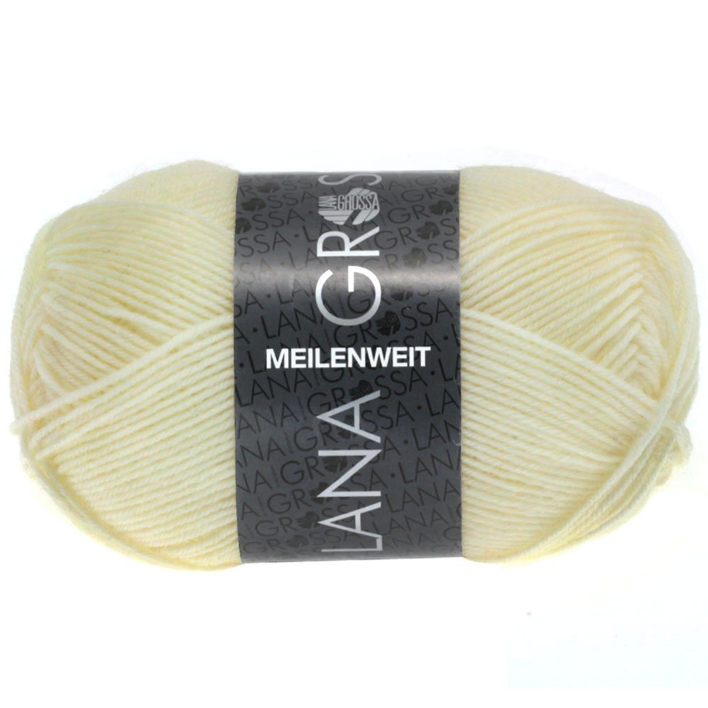 LANA GROSSA MEILENWEIT 50 g UNI Häkelwolle, 210 m (4-fach Sockenwolle ...