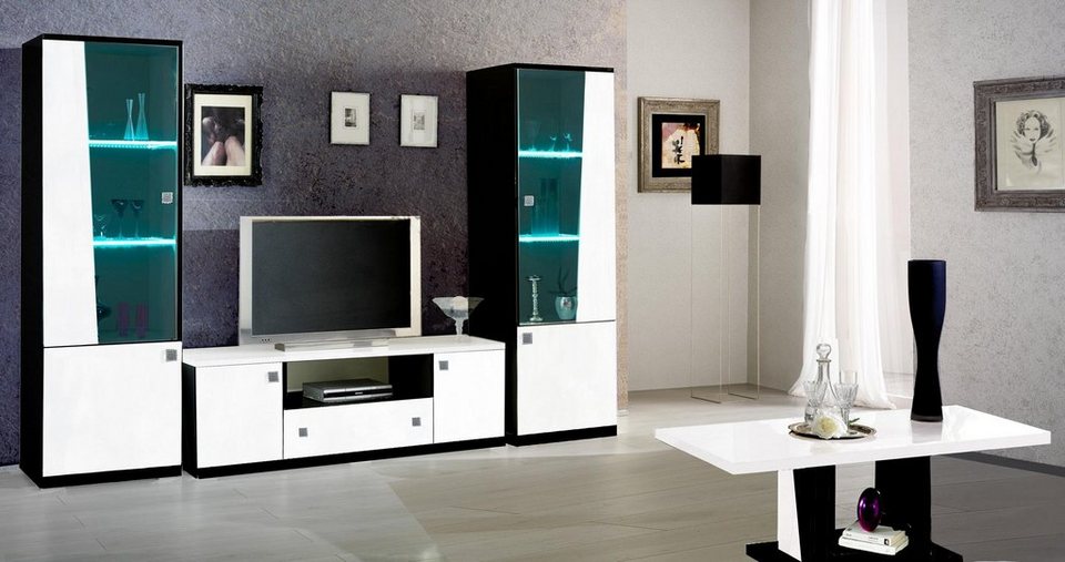 Jvmoebel Wohnzimmer Set Moderne Wohn Wand Wohnzimmer Vitrine Sideboard