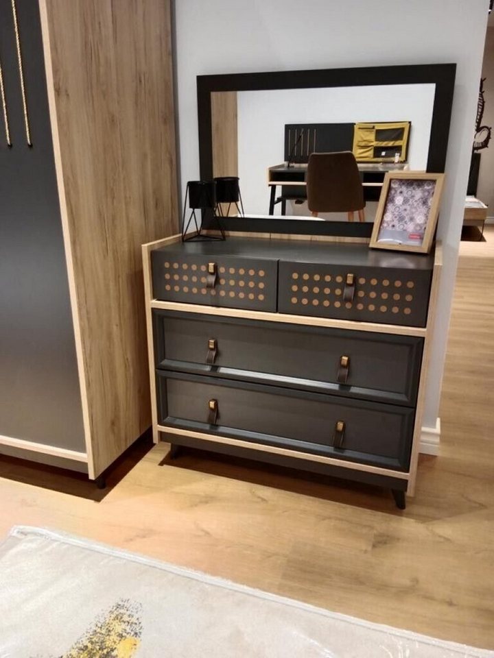 Jvmoebel Kommode Exklusives Design Kommode Mit Spiegel Schlafzimmer