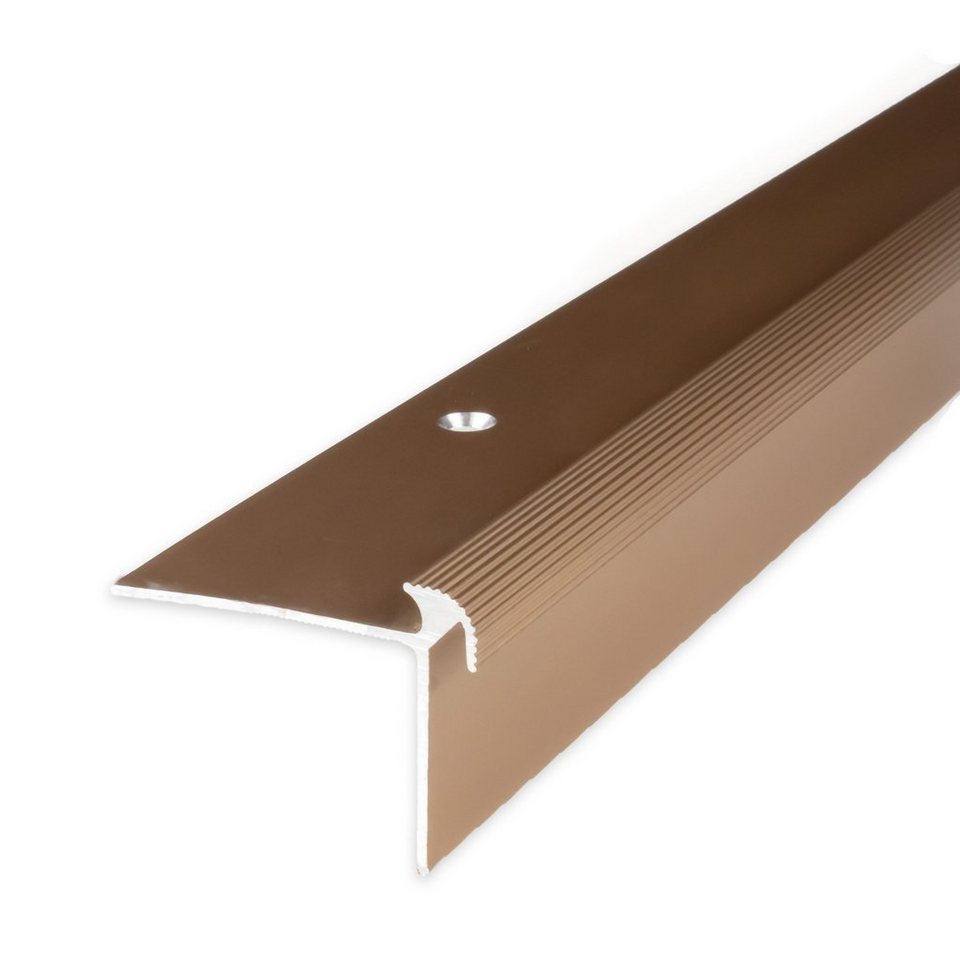 Proviston Treppenkantenprofil Aluminium 40 X 30 X 1000 Mm Bronze Hell