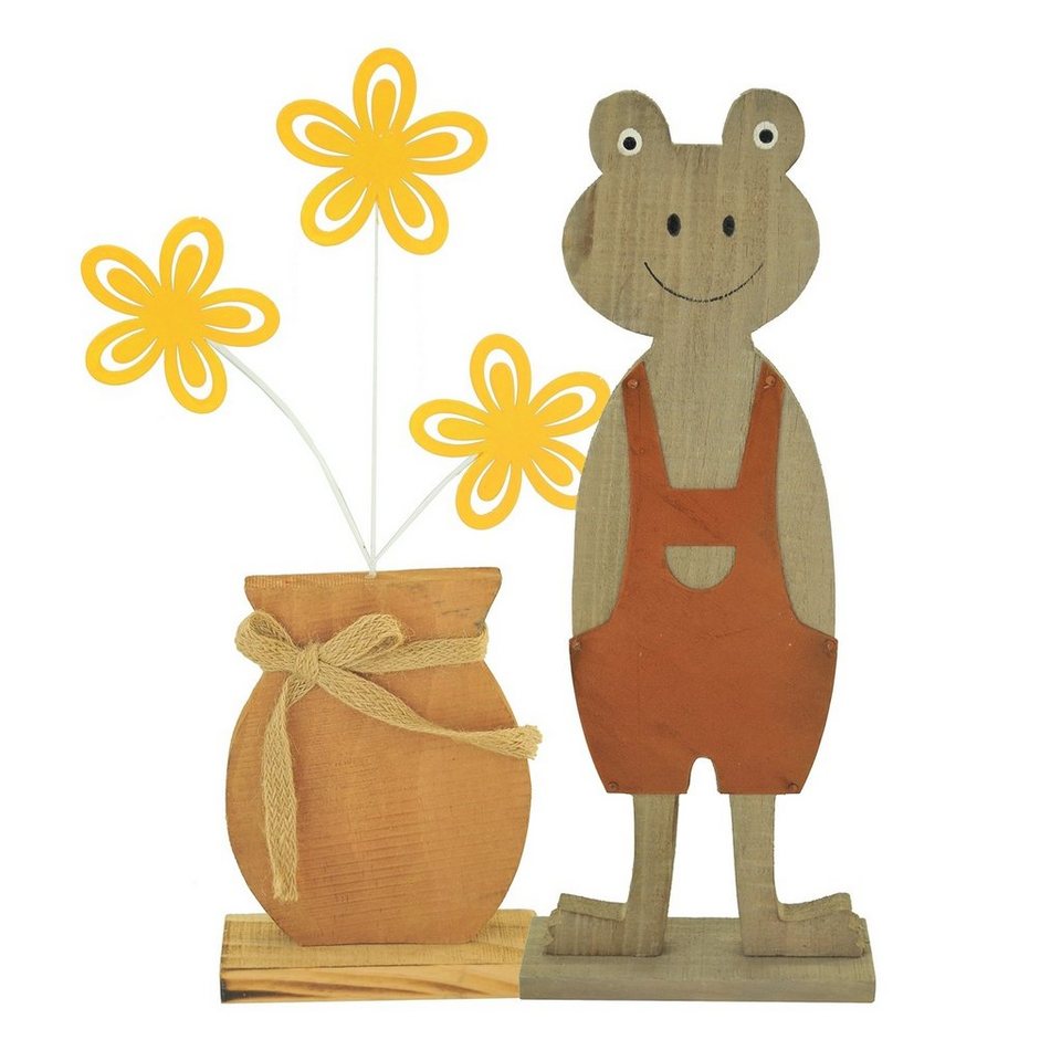 Hti Living Dekofigur Osterfiguren 2er Set Holz Frosch Gross 2 St 1