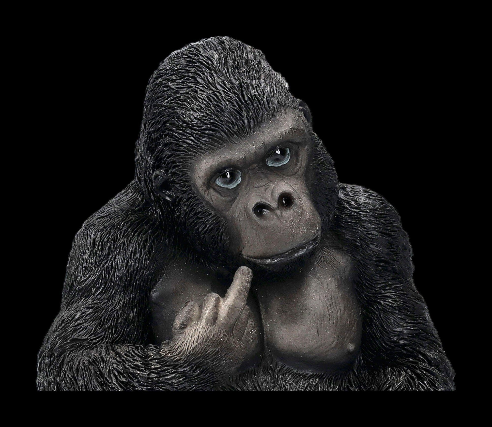 ᐅ Figuren Shop GmbH Tierfigur Gorilla Figur zeigt Mittelfinger - Gone ...