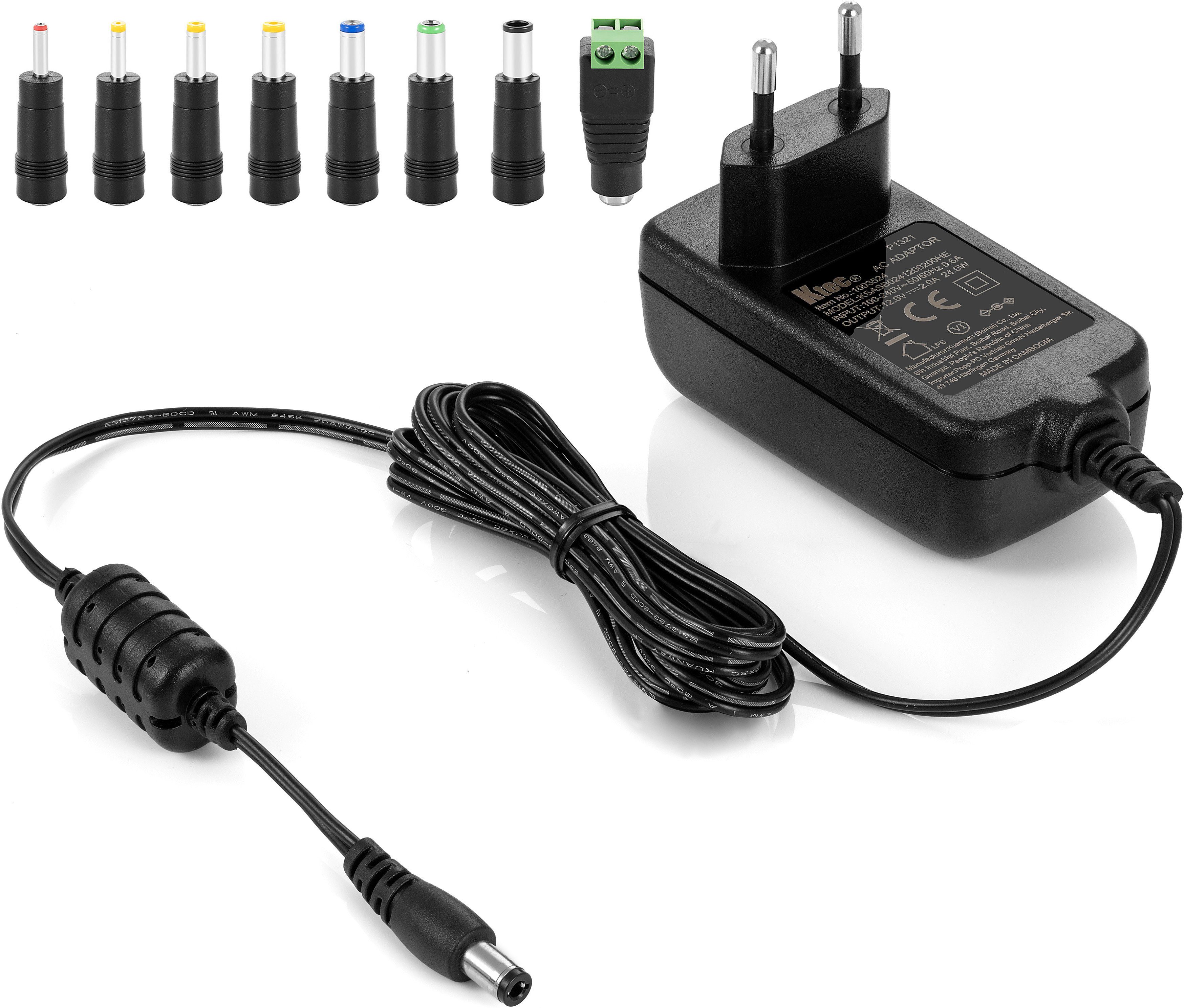 Poppstar Ktec Ac Dc Netzteil Universal Netzteil Steckernetzteil 12v 2a