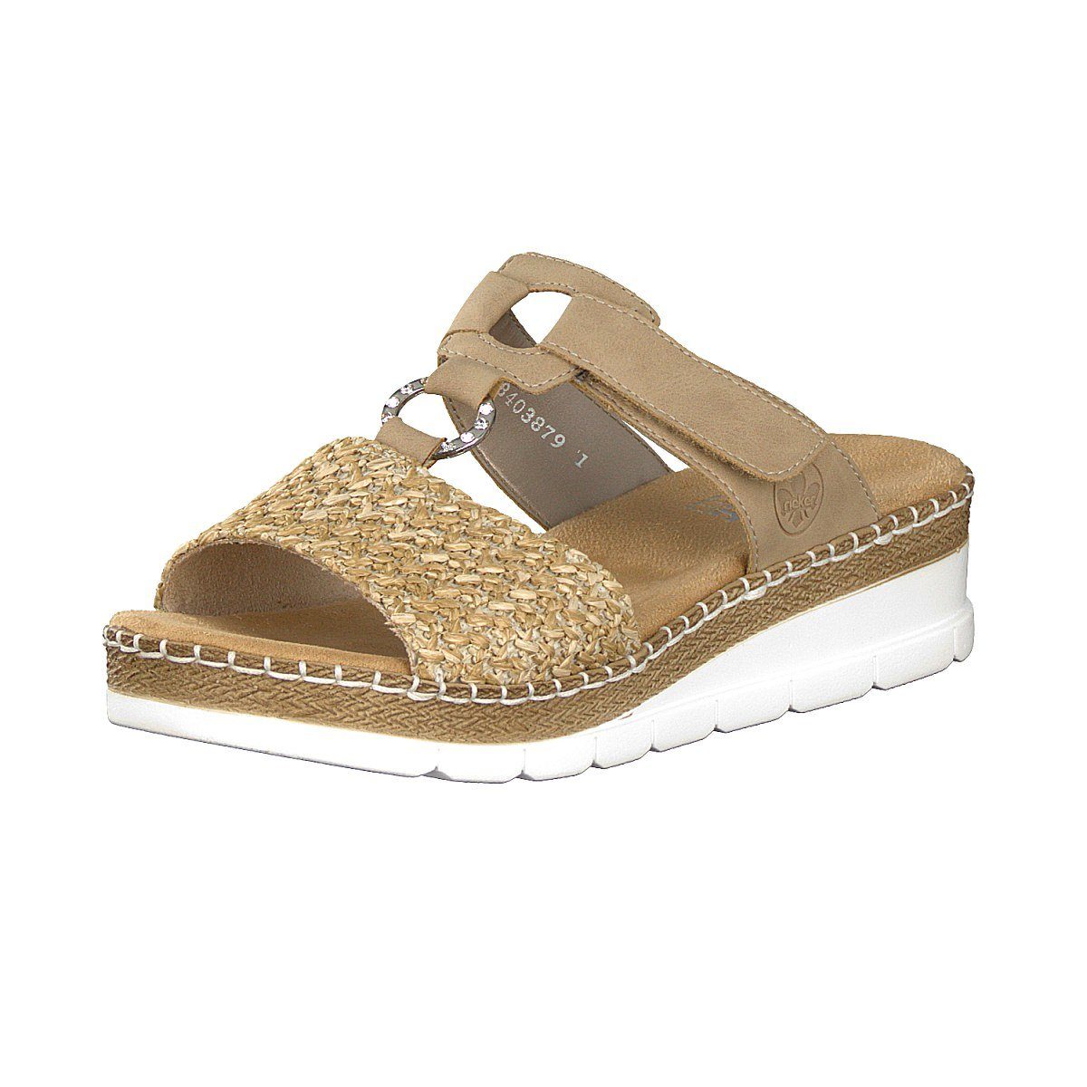 Rieker Rieker Damen Pantolette beige Pantolette