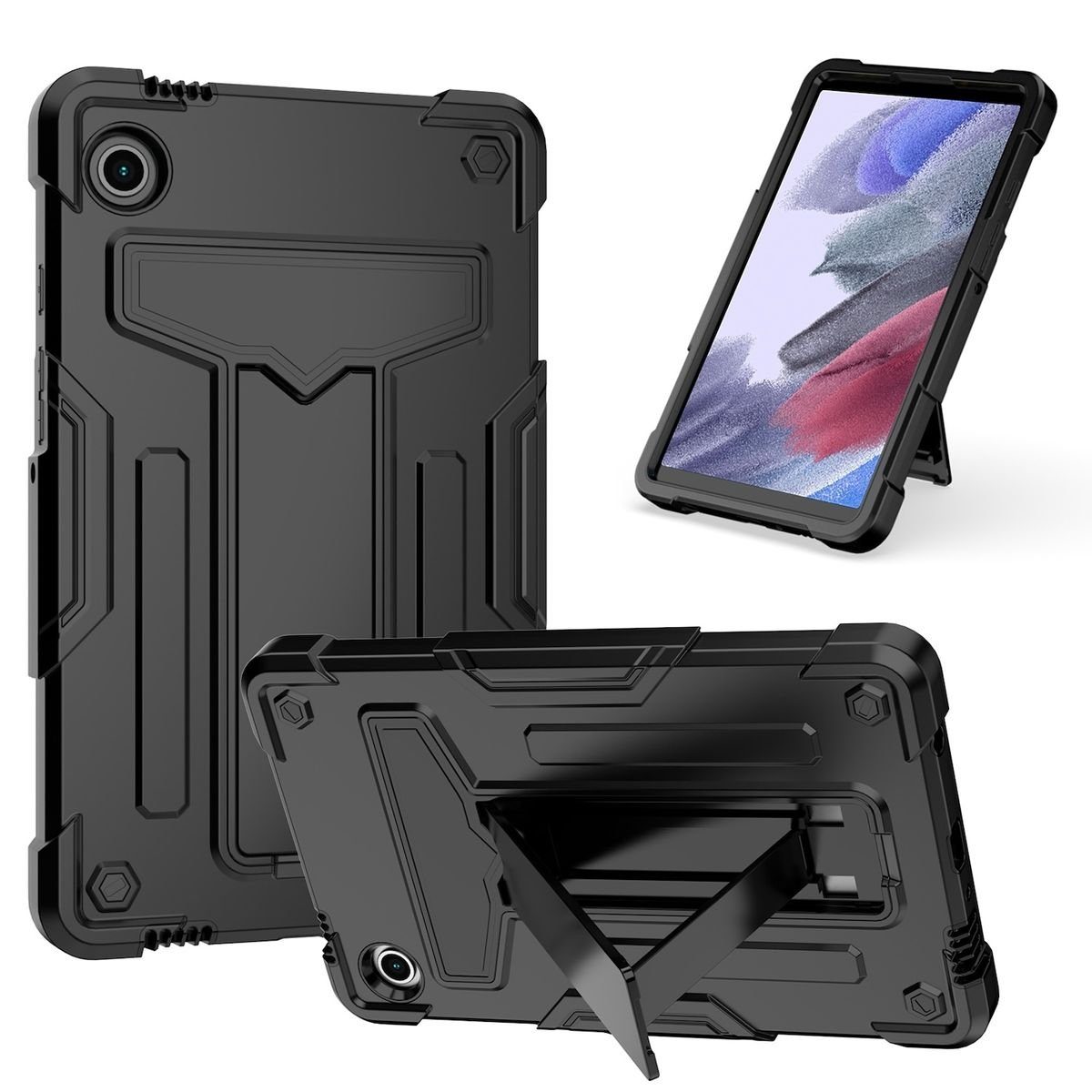 Wigento Tablet Hülle Für Samsung Galaxy Tab A9 Silikon Hybrid Tablet