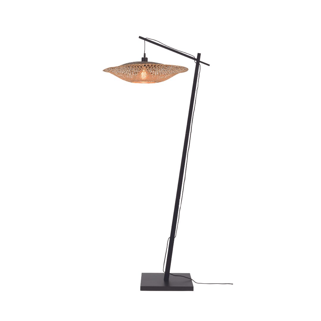 GOOD&MOJO Stehlampe Stehlampe Kalimantan Naturel Schwarz