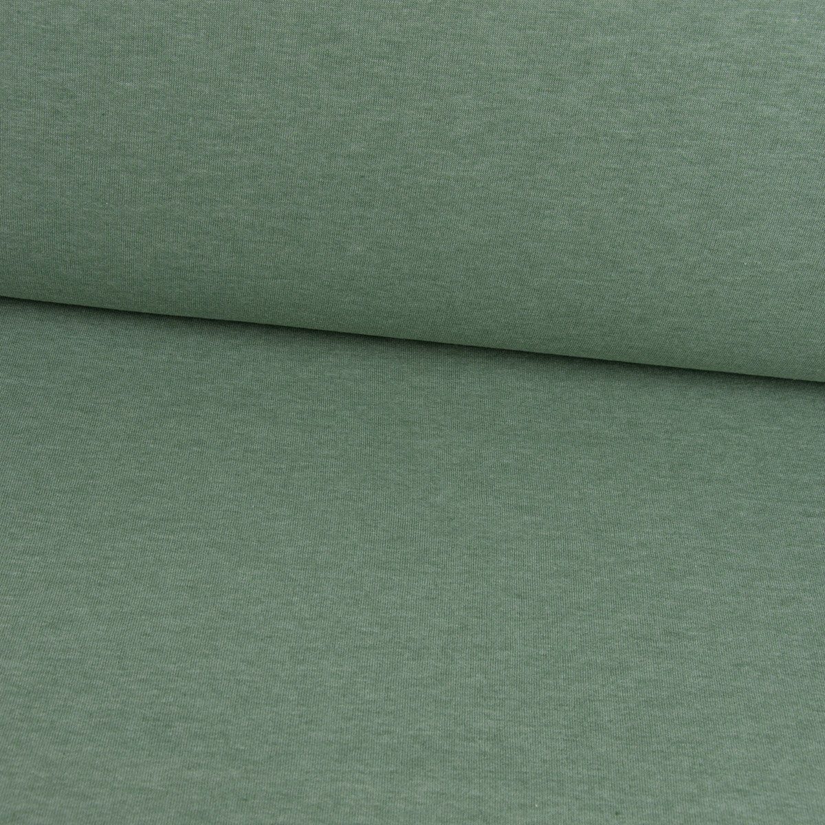 SchÖner Leben Stoff Sweatstoff Melange Einfarbig Dunkel Mint Meliert 1