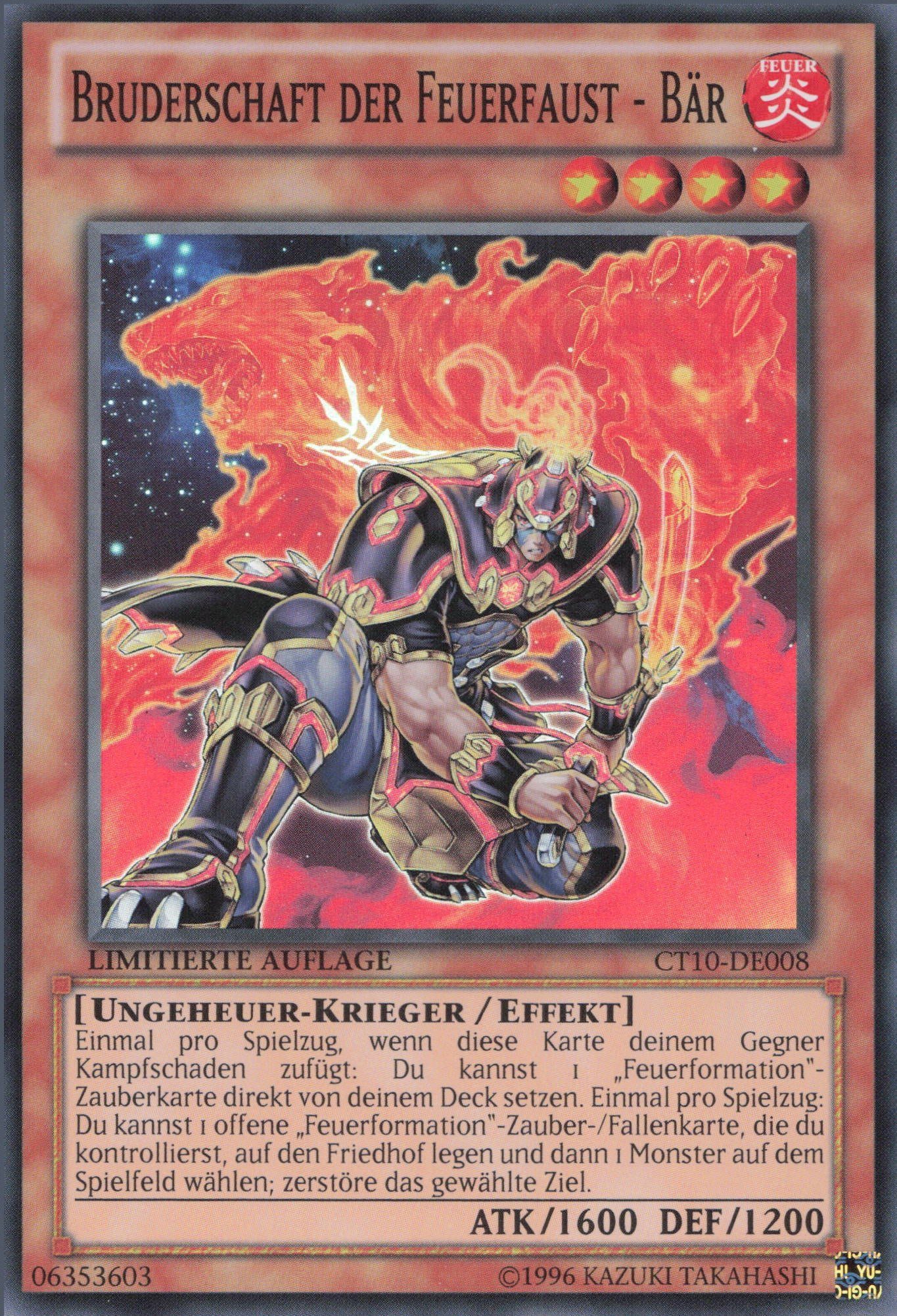 Recollectibles Sammelkarte Yugioh Karte Bruderschaft Der Feuerfaust
