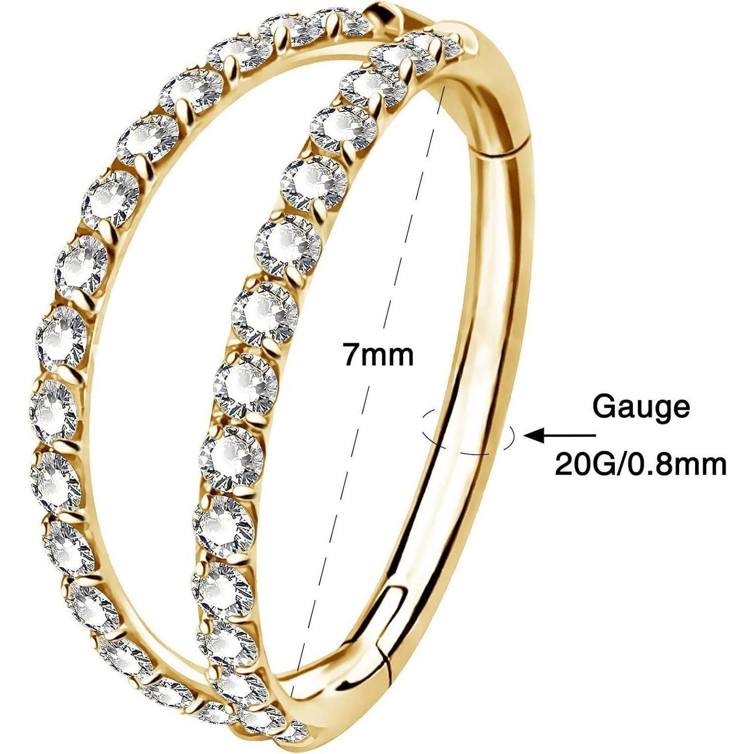LuxusKollektion Nasenpiercing Piercing Helix Septum Daith Hoop ...