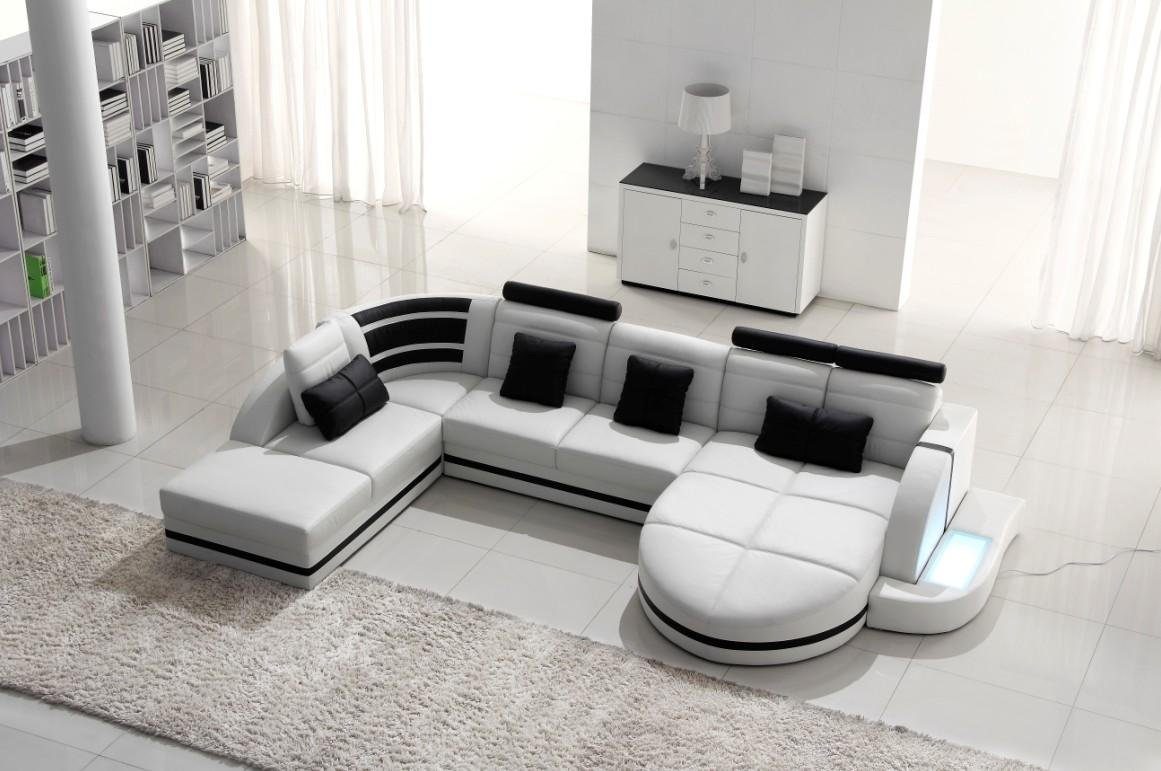 Jvmoebel Ecksofa Ecksofa Ledersofa Big Xxl U Form Wohnlandschaft Sofa