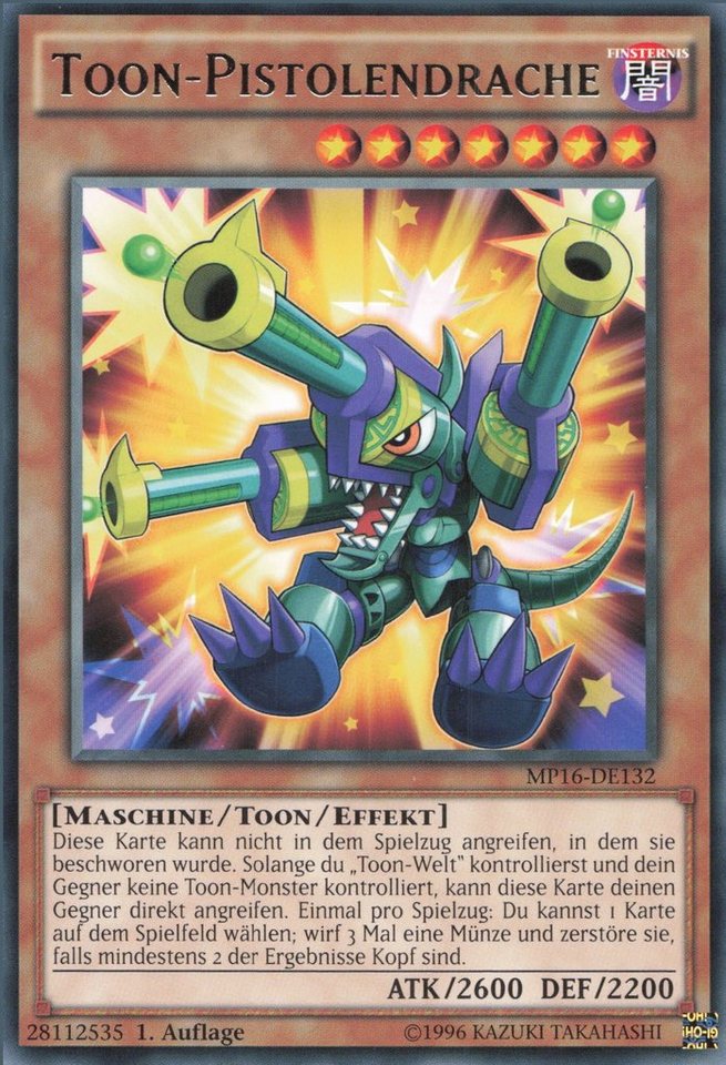Recollectibles Sammelkarte Yugioh Karte Toon Pistolendrache Deutsch Yu