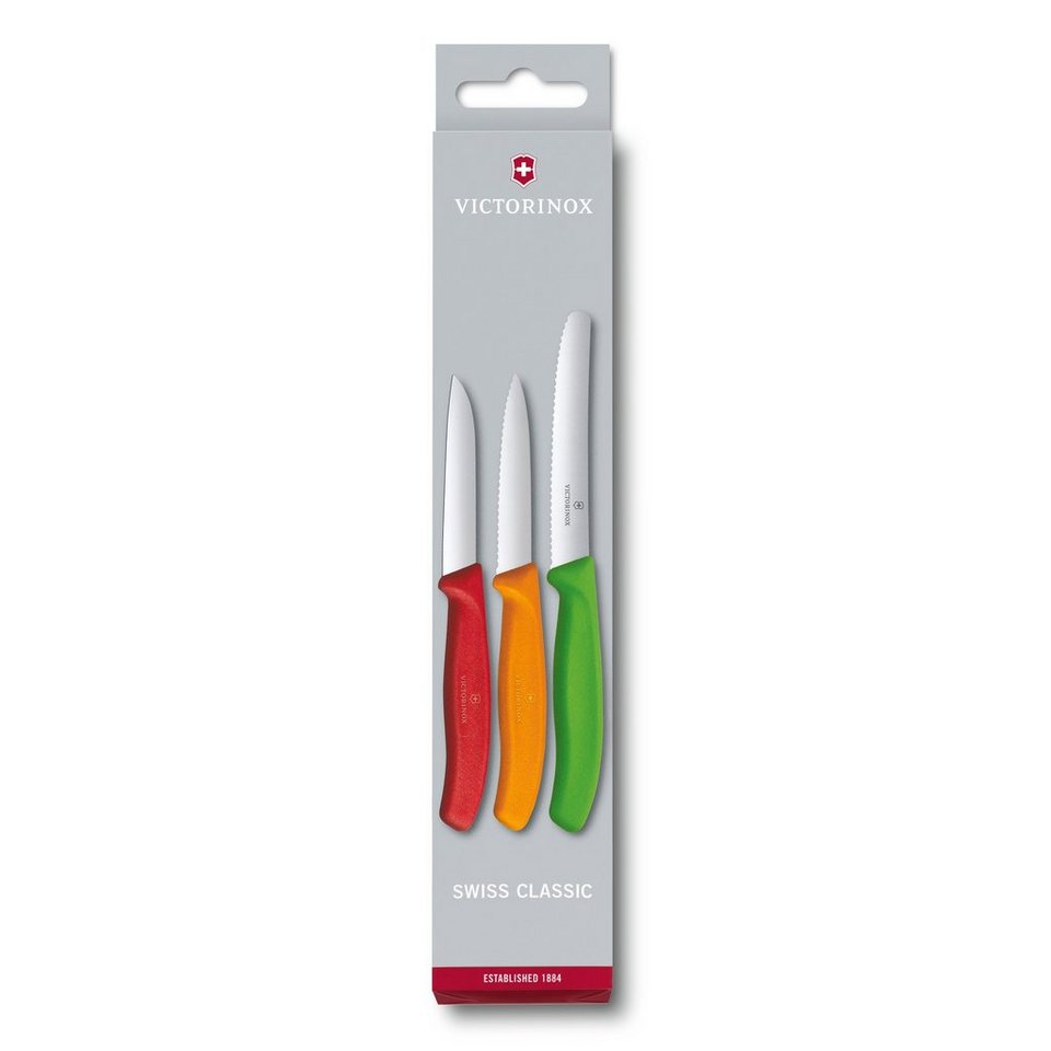 Victorinox Messer Set Swiss Classic Gemüsemesser Set 3 Teilig Farbig