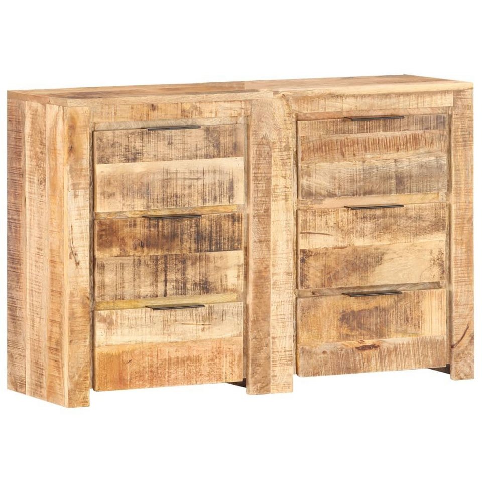 Vidaxl Sideboard Schubladenschrank 118x33x75 Cm Mango Massivholz 1 St