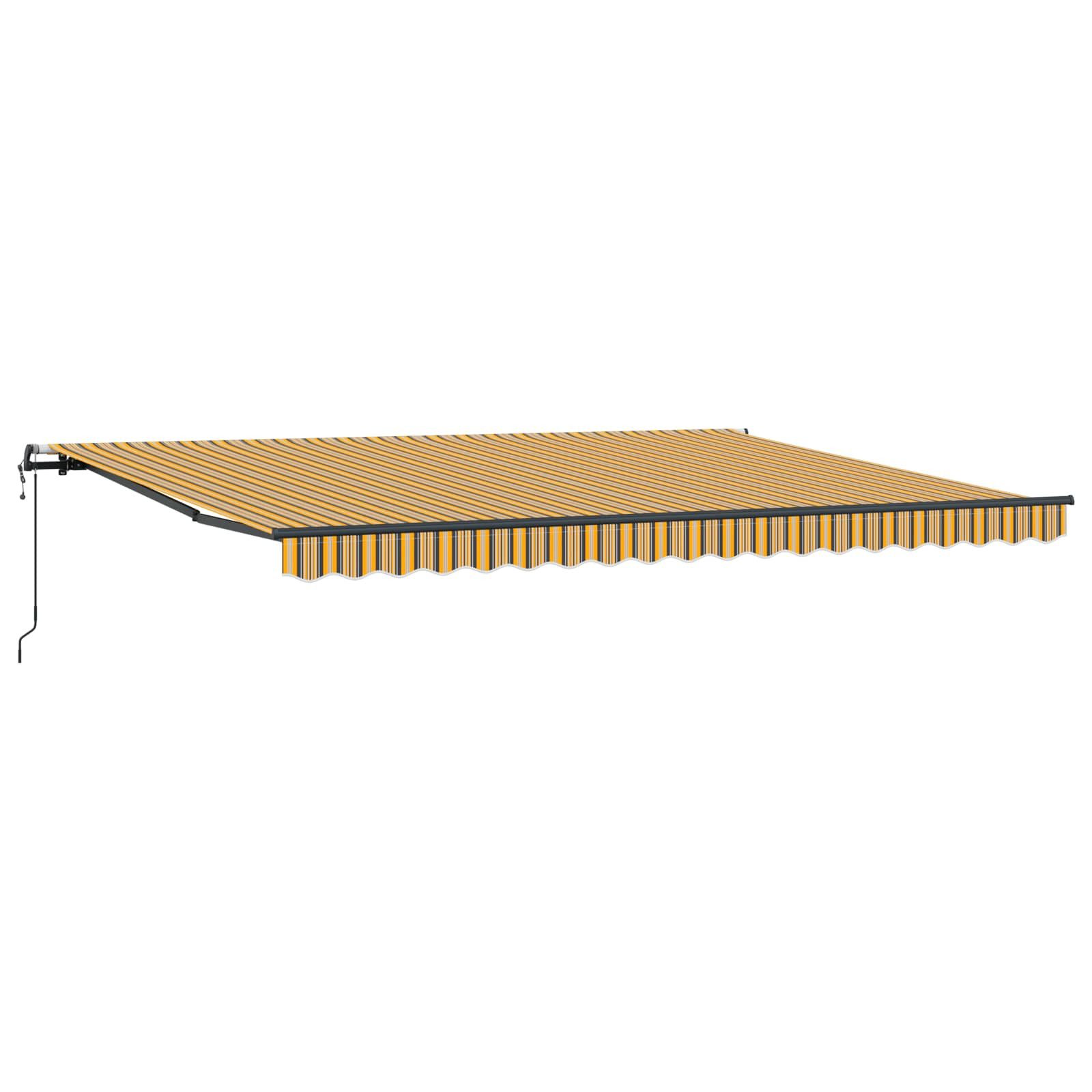 vidaXL Markise Ausziehbare Markise Mehrfarbig 450 x 300 cm Stoff und ...