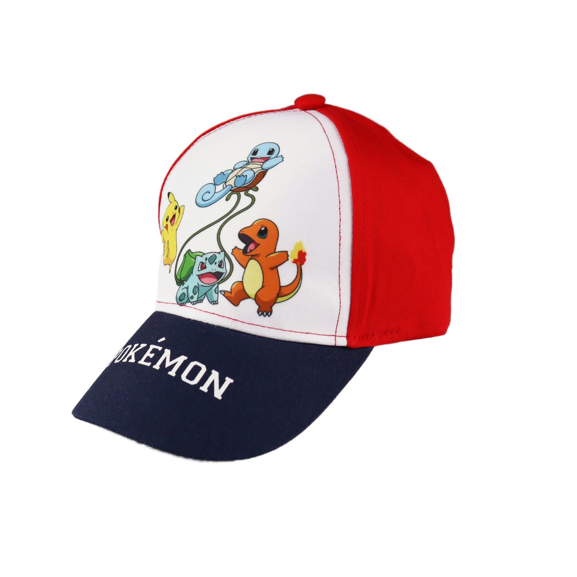 POKÉMON Baseball Cap »Pikachu Kinder Basecaps« Gr. 52 bis 54, Blau, Rot ...