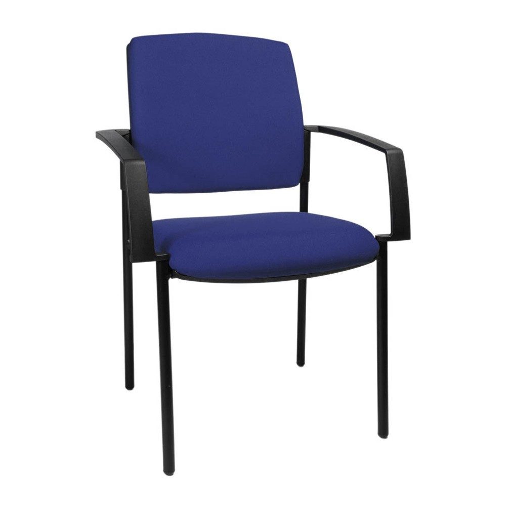 TOPSTAR Besucherstuhl 2 Besucherstühle 4-Fuß-Gestell BtoB 10 - schwarz/blau