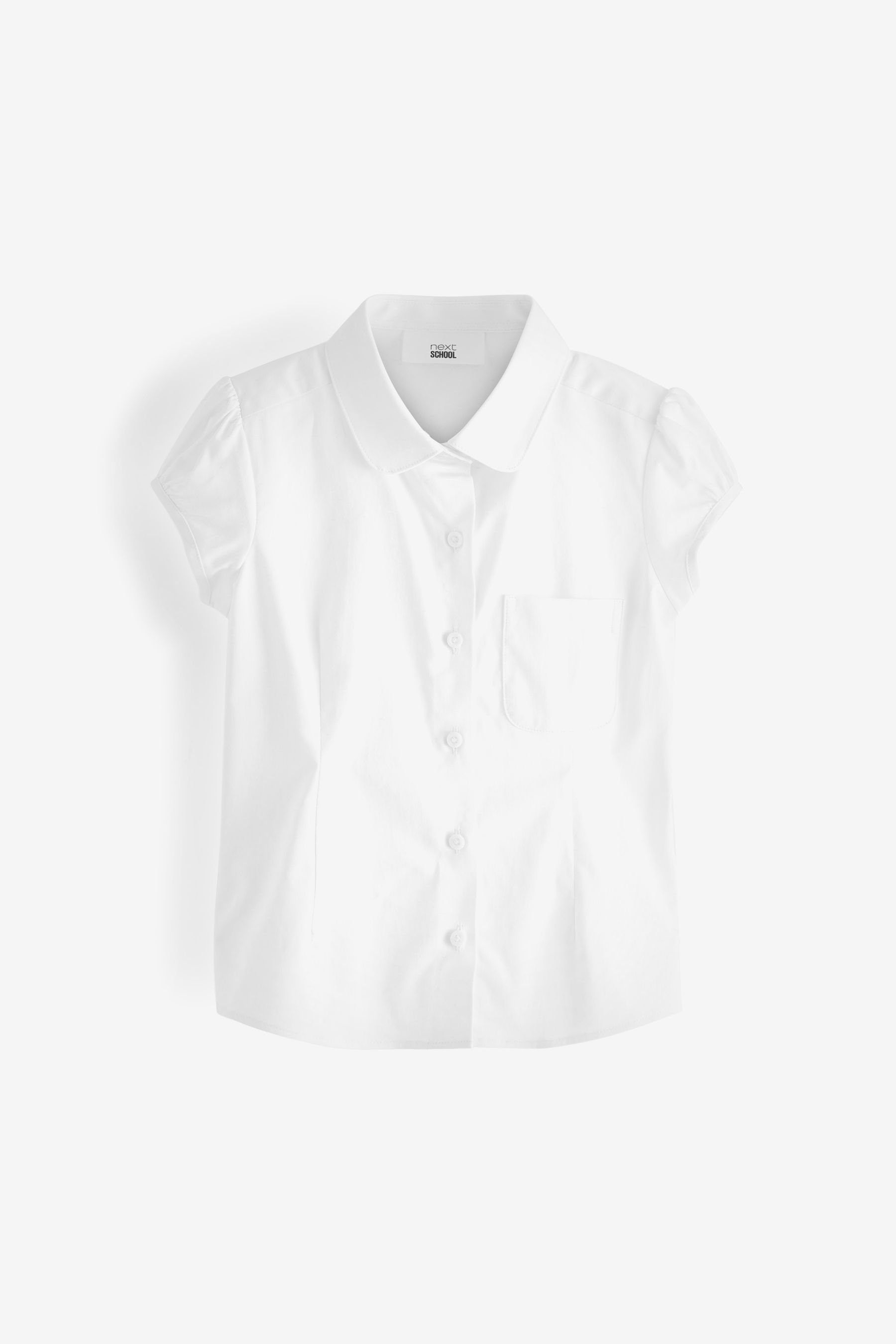 Next Kurzarmbluse Bluse Mit Kragen Hohem Baumwollanteil And Stretch 1 Tlg