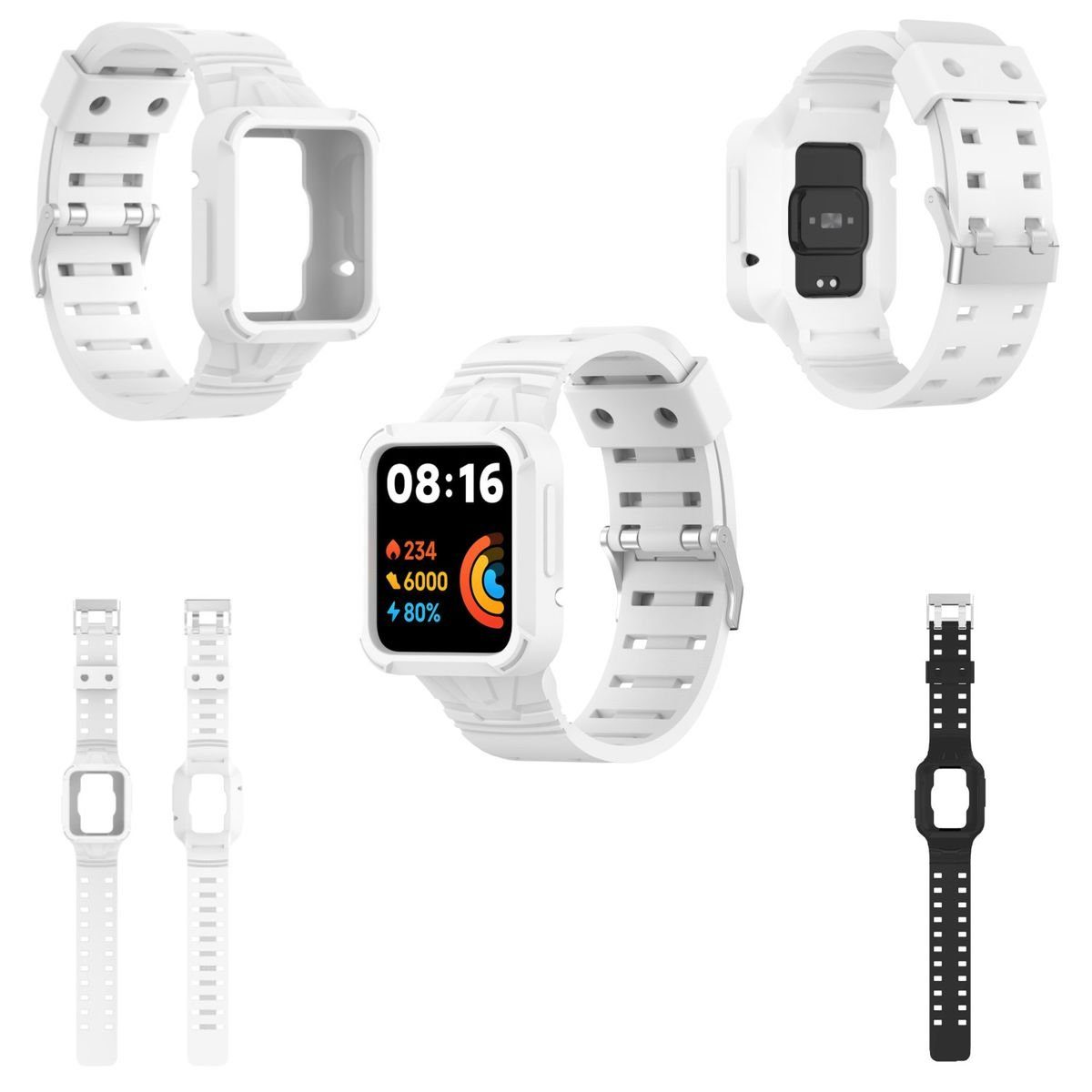 Wigento Smartwatch Armband Für Xiaomi Poco Watch Kunststoff Silikon