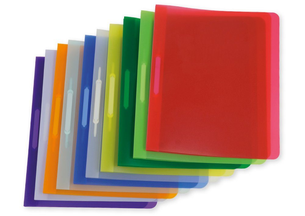 TimeTEX Hefter Schnellhefter „Rückwärts“ 10-tlg., farbig sortiert