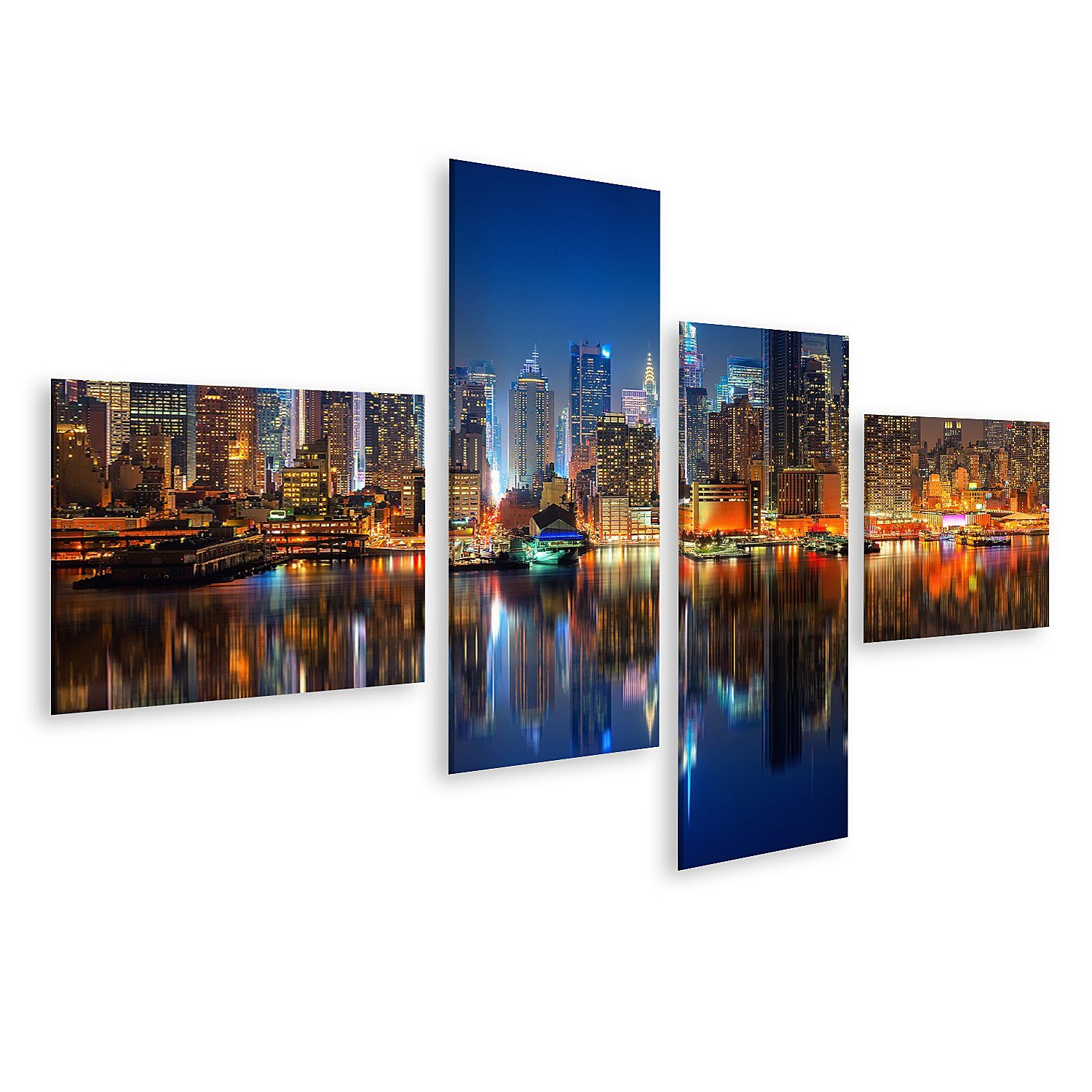 Islandburner Leinwandbild Bild Auf Leinwand Ansicht Manhattan Nacht
